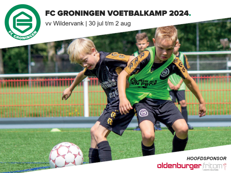 Bijzonder FC Groningen Voetbalkamp bij vv Wildervank